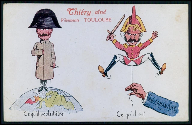 KAISER MAP NAPOLEON puppet WWI ww1 war humor caricature propaganda 1915 ...