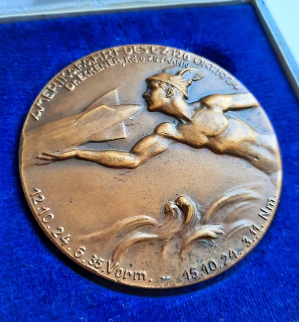 MEDAILLE GRAF FERDINAND von Zeppelin , Amerikafahrt 1924 (Bronze) EUR ...