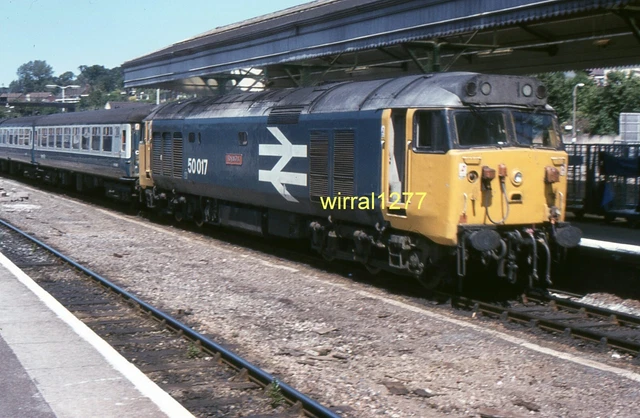 ORIGINAL RAILWAY SLIDE Class 50 50017 at Exeter 07.85 £2.99 - PicClick UK