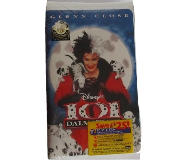 DISNEY 101 DALMATIANS Live Action Sealed VHS tape Glenn Close Jeff ...
