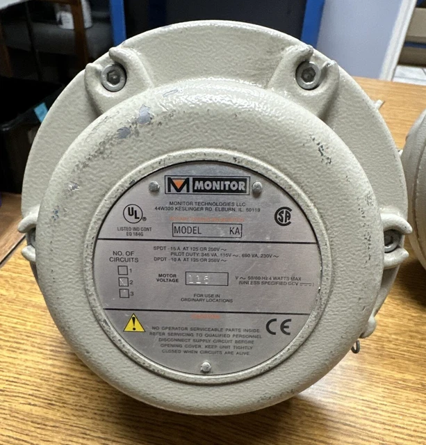 MONITOR TECHNOLOGIES MODEL Ka 115Vac Rotary Paddle Bin Monitor *Used ...