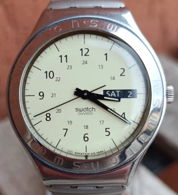 OROLOGIO SWATCH IRONY "PERGAMENA" Day Date Vintage 1996 EUR 29,00 ...