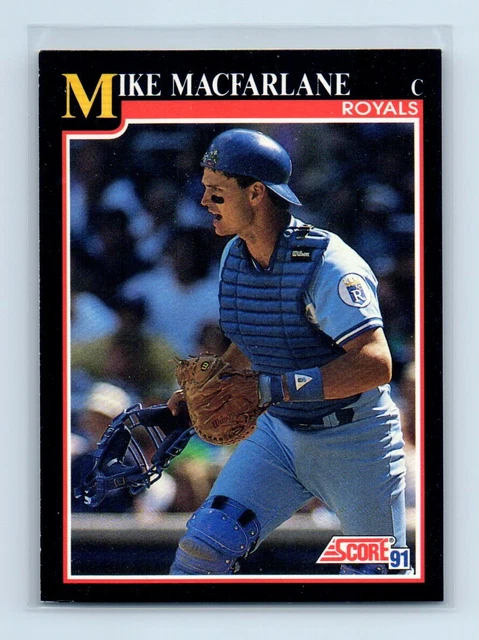 1991 SCORE STRAIGHT from Pack !!! Mike Macfarlane Kansas City Royals ...