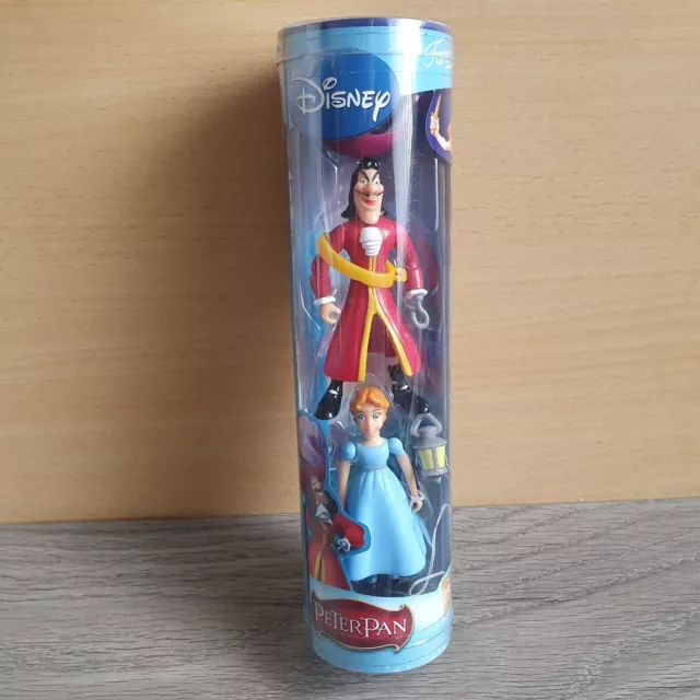 DISNEY HEROES FAMOSA Captain Hook & Wendy Figure Set peter pan boxed £ ...