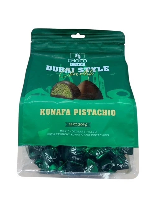 32 OZ CHOCO Lake Dubai Style Chocolate Kunafa with Pistachio 1 Pack £43 ...