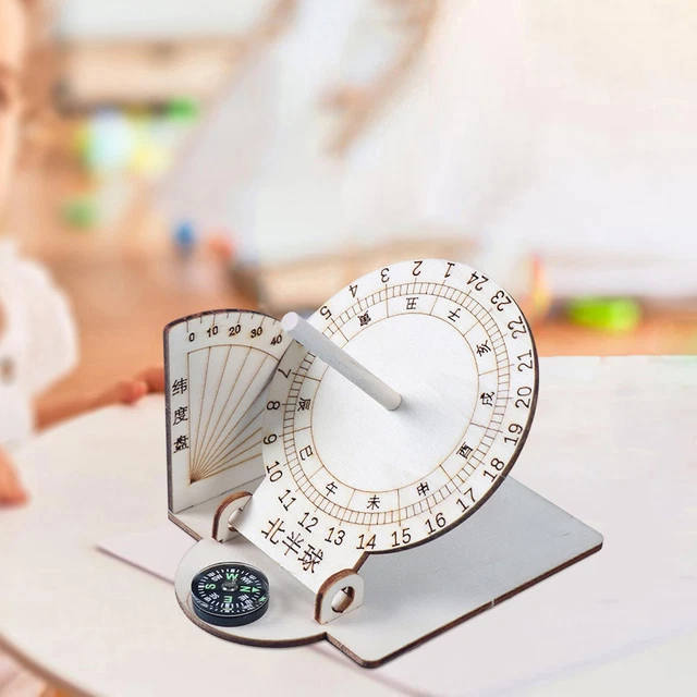 EQUATORIAL SUNDIAL CLOCK Scientific Experiment Kit Learning Educational ...