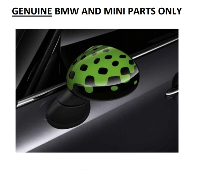 GENUINE MINI F55 F56 JCW Vivid Green Wing Mirror Cover Caps. PAIR. RHD ...