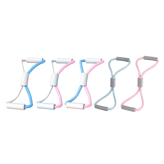8 SHAPED RESISTANCE Band Back Stretching Pull Rope Exercise Band for ...