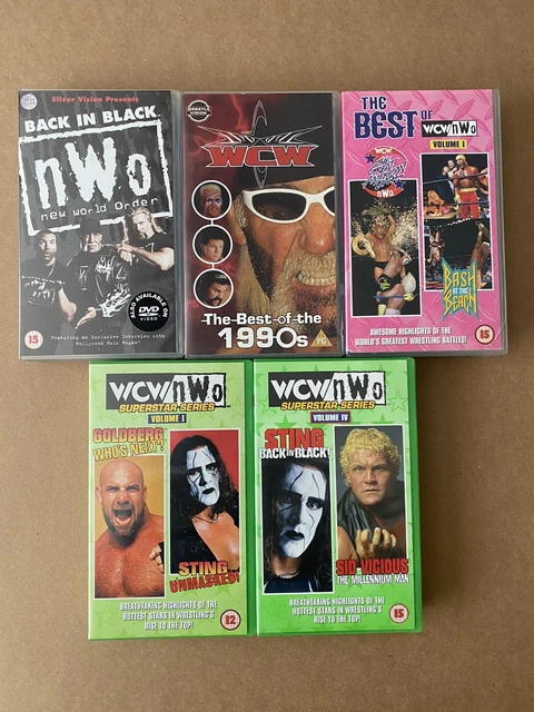 WCW WWF WWE Wrestling VHS Collection Sting Hulk Hogan nWo Nt AEW NJPW £ ...