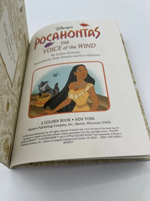 DISNEY’S POCAHONTAS A Little Golden Book - Vintage 1996 £5.55 - PicClick UK