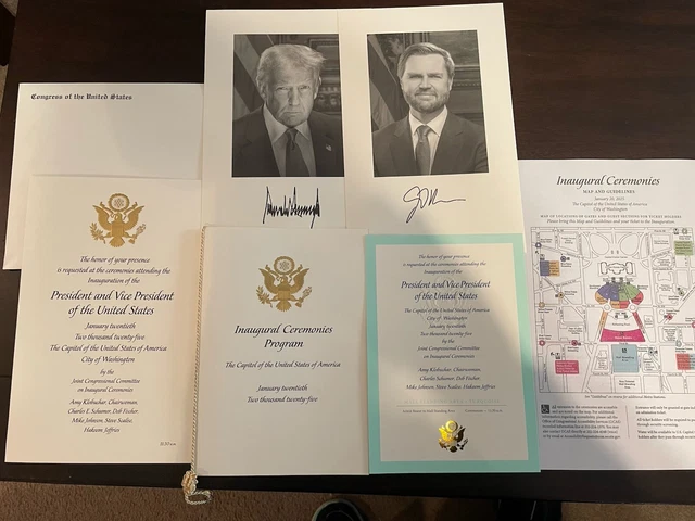 RARE 2025 DONALD Trump Presidential Inauguration Program & Turquoise ...