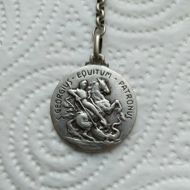 PORTACHIAVI ARGENTO MEDAGLIA Georgius Equitum-Patronus EUR 79,00 ...