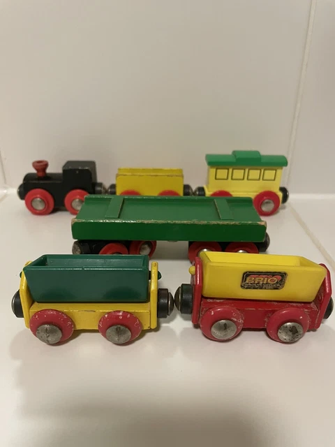 VINTAGE BRIO AND ELC Wooden Train Set £60.00 - PicClick UK