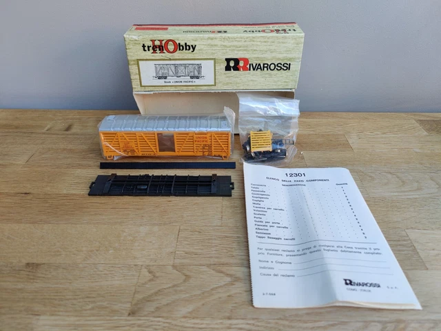 RIVAROSSI 12301 UNION Pacific Stock Car Kit Ho Scale Model Railway Oo ...