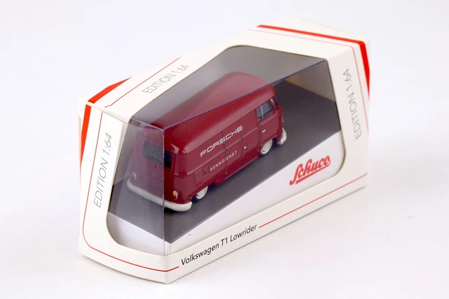 1:64 SCHUCO VW T1 Bus Lowrider Porsche Service Course Rouge EUR 13,97 - PicClick FR