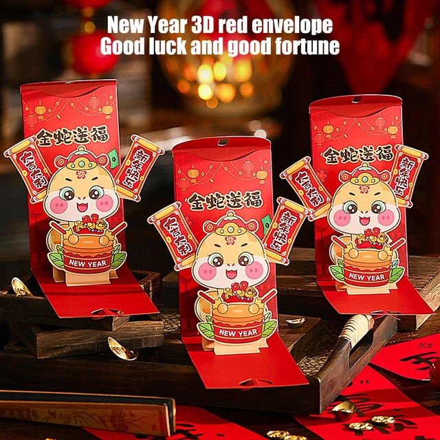 CHINESE NEW YEAR Red Envelopes 2025 Snake 2025 Year Of The Snake Cash ...