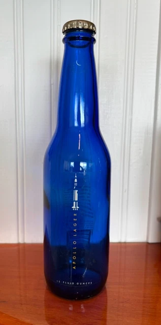 RARE APOLLO LAGER Beer Bottle Blue with Original Cap Big Bang Brewery ...