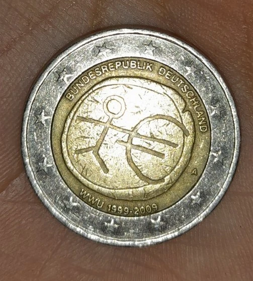 MONETA RARA DA 2 euro con omino stilizzato Bundesrepublik Deutschland ...