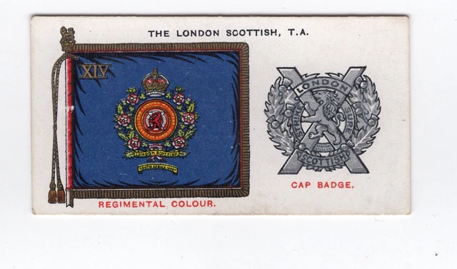 REGIMENTAL STANDARDS & Cap Badges 1930 #49 London Scottish Territorial ...