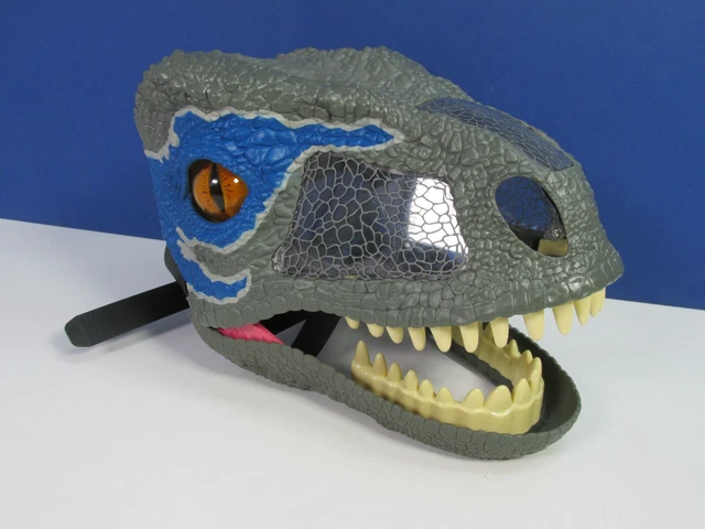 JURASSIC WORLD CHOMP N ROAR blue VELOCIRAPTOR RAPTOR MASK cosplay ...