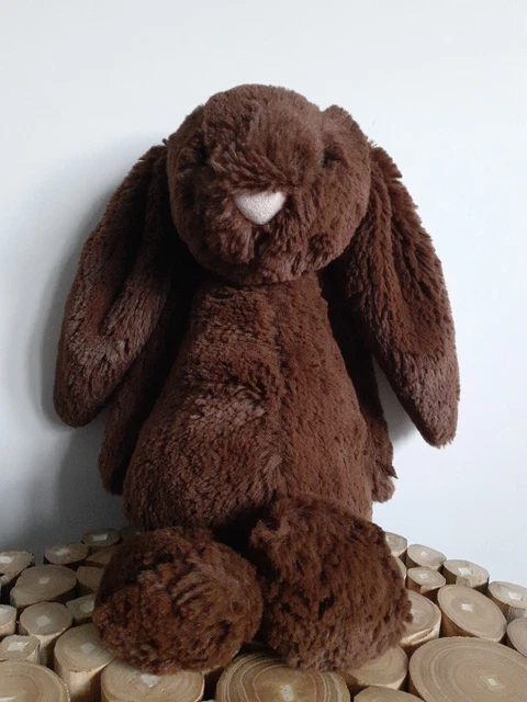 JELLYCAT BASHFUL DARK BROWN CHOCOLATE BUNNY MEDIUM 31cm - RARE ...