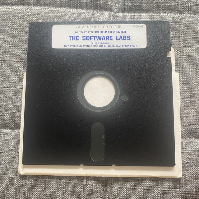 THE SOFTWARE LABS Adventure Creator Vintage Gaming Floppy Disc 5.25” £7 ...