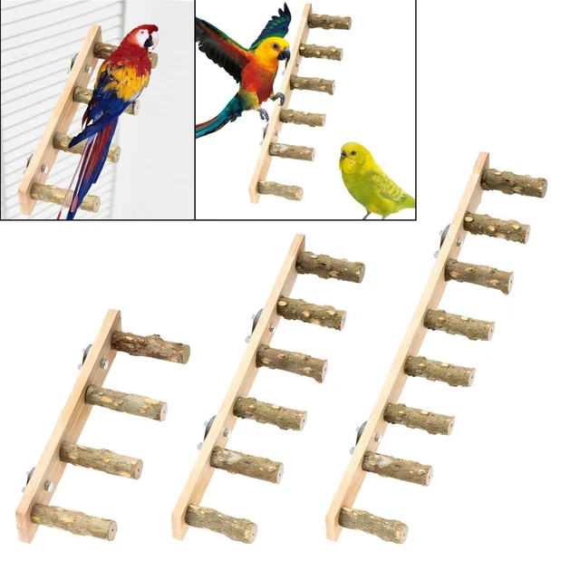 BIRD WOODEN LADDER Bridge,Bird Ladder Perch,Solid Wood,Bird Perches for ...