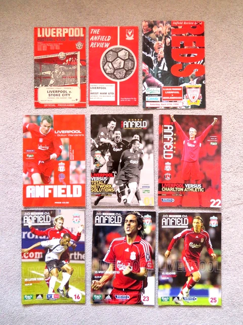 9 LIVERPOOL FOOTBALL Programmes 1968 - 2008 £3.83 - PicClick UK
