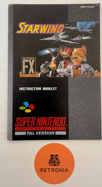STARWING NINTENDO SNES Game Instruction Manual PAL UK Version £5.99 ...