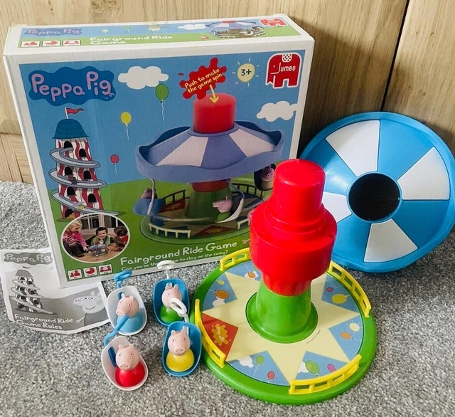 PEPPA PIG THEME Park Spinning Carousel Fairground Ride Playset Bundle ...