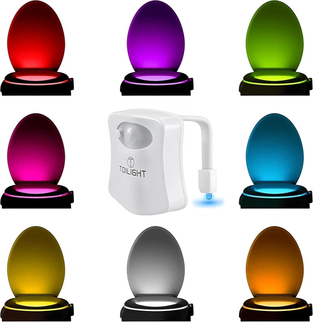 TOILIGHT TOILET BOWL Night Light with Motion Sensor - Fun Bathroom ...