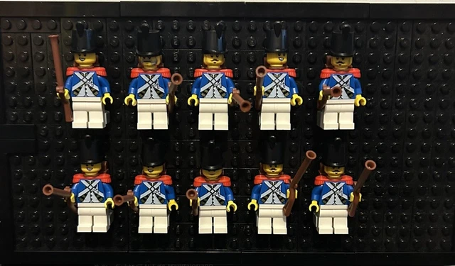 LEGO X10 IMPERIAL Soldiers Officers Blue Coat Minifigures 10320 Pirates ...