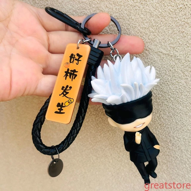 ANIME SATORU GOJO Jujutsu Kaisen Figures Cute Cartoon Key Ring Pendant ...