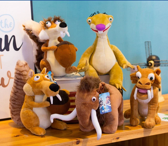 SOFT CARTOON ICE Age Sid Scratte Squirrel Figure Plush Toys Stuffed ...