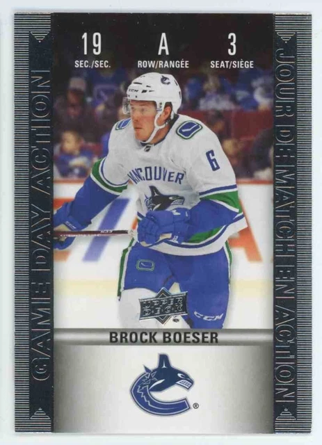 2019 19-20 UD Tim Hortons Game Day Action Canucks Brock Boeser #Hgd-3 ...