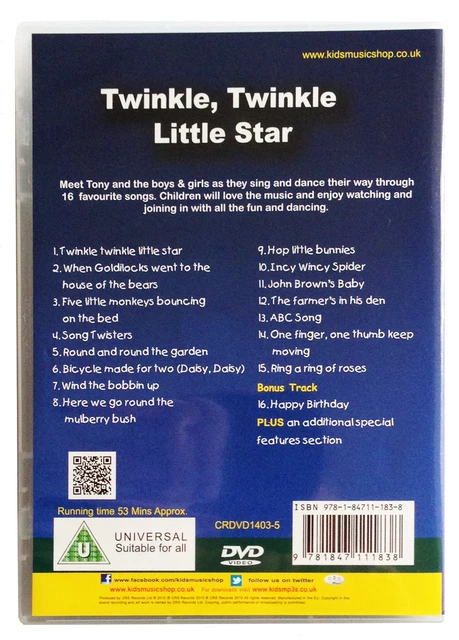 TWINKLE TWINKLE LITTLE Star DVD Childrens, Kids, Nursery Rhymes, Songs, *NEW* £4.99 - PicClick UK