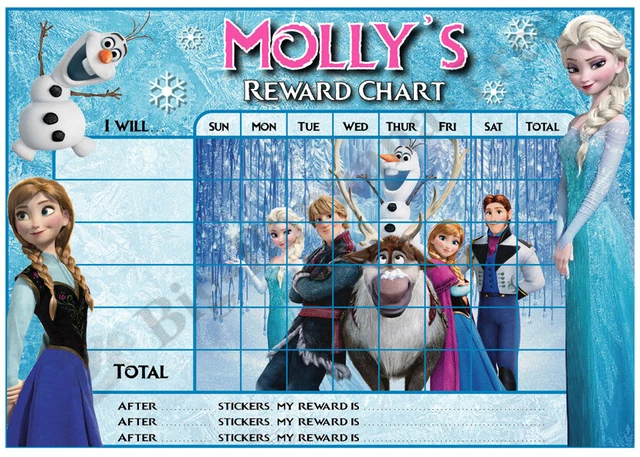 PERSONALISED GOOD BEHAVIOUR Reward Chart Reusable Kids Boys Girls FREE ...