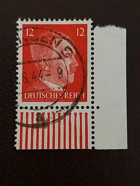 BRIEFMARKE DEUTSCHES REICH Adolf Hitler 12 Pfennig!!! Gestempelt, Siehe ...