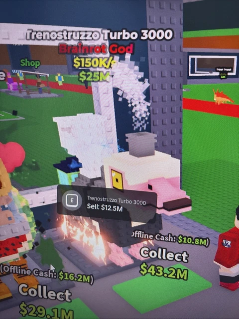 TRENOSTRUZZO TURBO 3000 150k/S Roblox Steal A Brainrot £5.42 - PicClick UK