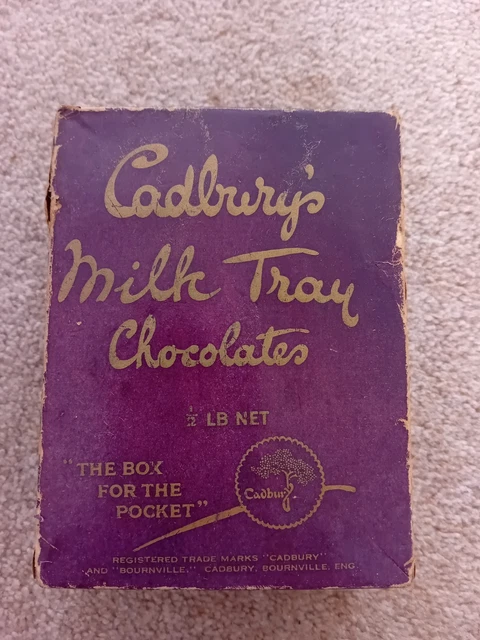 VINTAGE CHOCOLATE BOX. Cadburys Milk Tray 1950s. Not Frys Nestle ...