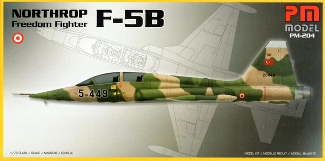 PM MODEL PM-204. Northrop F-5B Freedom Fighter. 1/72 scale Plastic Kit ...