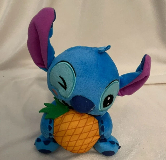 DISNEY STITCH SMALL Plush Stitch and Pineapple, Stuffed Animal, Blue ...