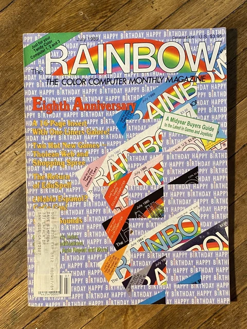 THE RAINBOW JULY 1989 Eighth Anniversary The Color Computer Monthly ...