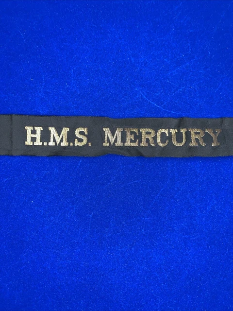 ROYAL NAVY CAP Tally HMS Mercury £5.99 - PicClick UK