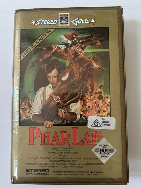 RARE BETA MAX Video Cassette Tape PHAR LAP Gold Clam Shell Box ...