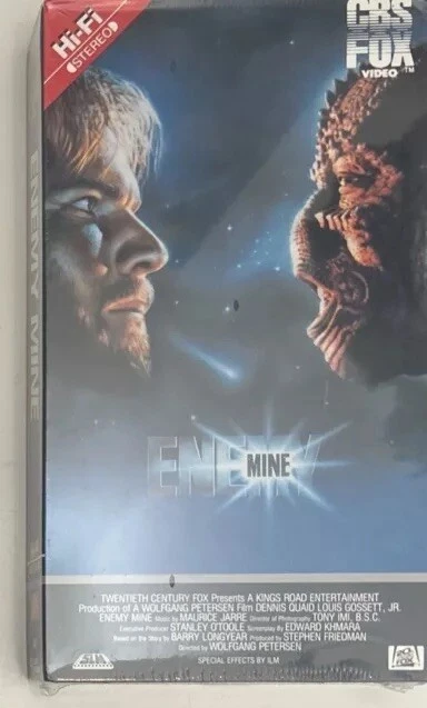 VHS ENEMY MINE 1986 CBS/FOX BLUE WATERMARKS - SEALED RED LABEL STUNNING ...
