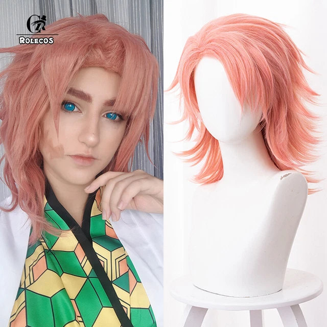 FOR DEMON SLAYER Kimetsu no Yaiba Sabito Cosplay Wigs Anime Orange Pink ...