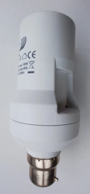 HOME EASY BYRON Remote Control Light Bulb Holder Bayonet Cap B22 ...