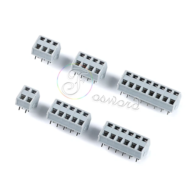 PCB TERMINAL BLOCK Electrical Connector Spring Stripboard 5.0mm Pitch ...