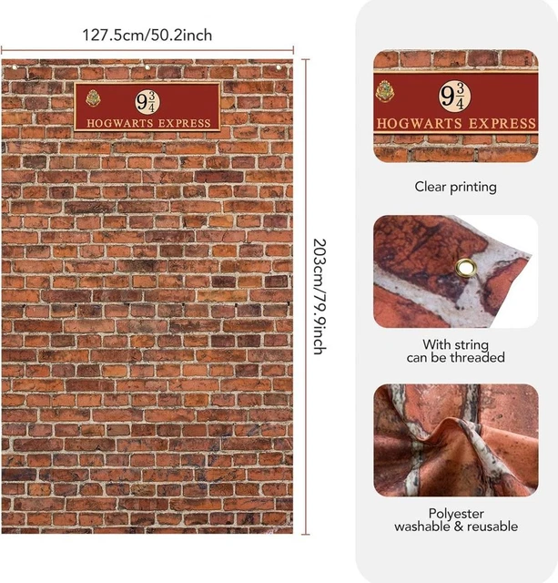 BRICK WALL BACKDROP Platform 9 and 3/4 King's Cross Station, Party ...